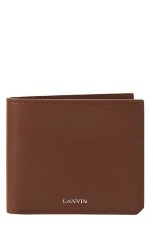 LANVIN Compagnon Leather Wallet - Chestnuts