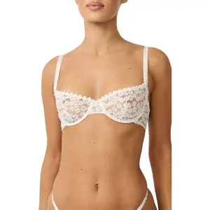 KAT THE LABEL Daisy Embroidered Underwire Bra