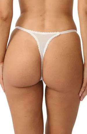 KAT THE LABEL Daisy Embroidered Thong