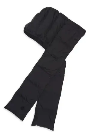 Moncler Quilted Down Hooded Scarf - Black