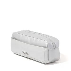 BAGGALLINI Long Pocket Cosmetic Bag - Silver Metallic