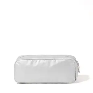 BAGGALLINI Long Pocket Cosmetic Bag - Silver Metallic