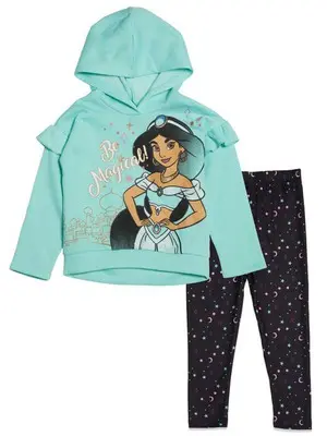 Disney Princess Hoodie And Leggings Set - Princess Jasmine Blue Blue