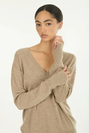 SECRET PON-PON Haven Pullover Sweater - Taupe