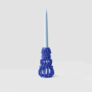 FORM & SEEK Frosting Loop Candle Holder Purple Blue
