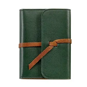 GRAPHIC IMAGE 7" Leather Wrapped Refillable Journal - Green