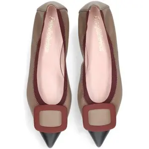 Pretty Ballerinas Pointed Toe Ballet Flat - Taupe