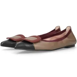 Pretty Ballerinas Pointed Toe Ballet Flat - Taupe