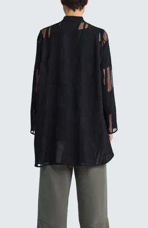 LUUKAA Ondine Sheer Jacquard Shirt