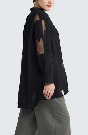 LUUKAA Ondine Sheer Jacquard Shirt