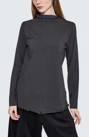 LUUKAA Nyx Structured Turtleneck Blouse - Mink Color