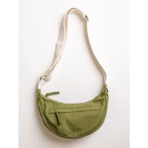TERRA THREAD Organic Cotton Canvas Crossbody Bag - Olive Green