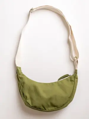 TERRA THREAD Organic Cotton Canvas Crossbody Bag - Olive Green