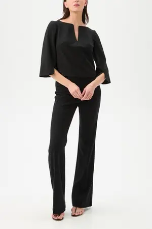 Trina Turk Haddy Boxy Suiting Top - Black