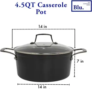 BLU. 4.5qt Casserole Pot With Lid