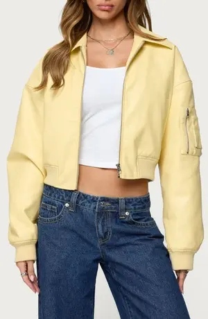 Women's Yellow Leather Jackets