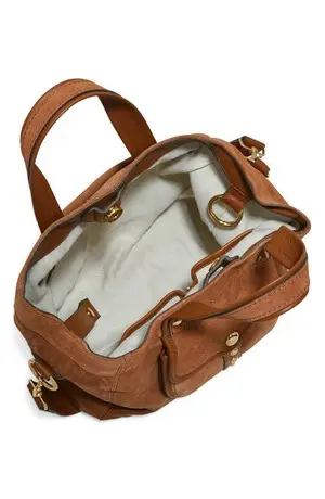 AIMEE Convertible Shopper Bag - Chestnut Suede