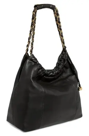 AIMEE Large Lennon Shoulder Bag - Black