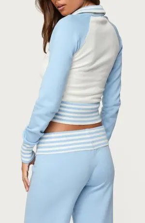 EDIKTED Clarisse Stripe Contrast Cardigan