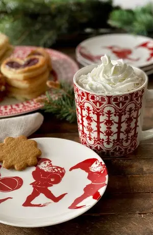 CASKATA Casablanca Crimson Mugporcelainset 4