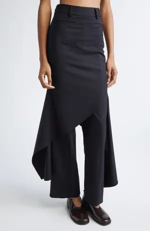 Monse Deconstructed Stretch Virgin Wool Skirt Pants