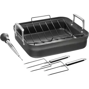 ZWILLING Motion Hard Anodized Nonstick Roasting Pan - Matte Black
