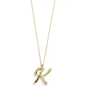Baublebar Script Initial Pendant Necklace - Gold K