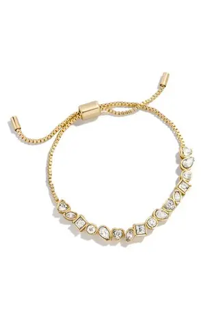 Baublebar Mix Crystal Slider Bracelet - Brass/clear