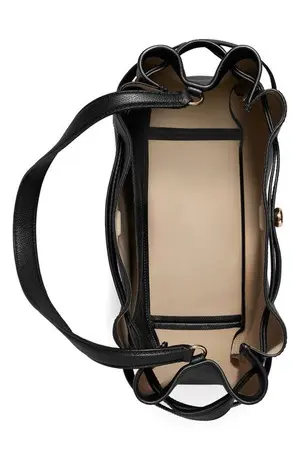 Tory Burch Large Romy Pebble Leather Bucket Bag - Black