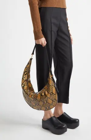 Marni Small Dot Python Print Hobo Bag - Amber