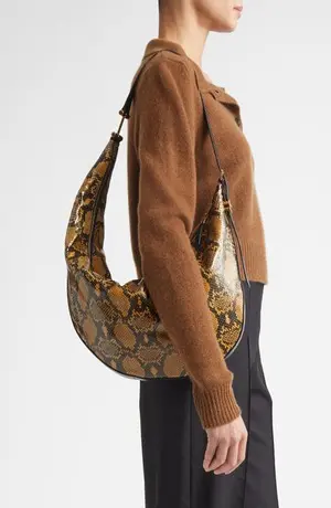 Marni Small Dot Python Print Hobo Bag