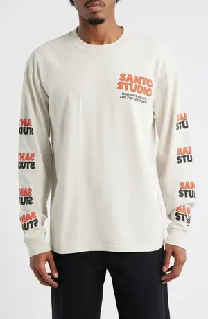SANTO STUDIO Finish Line Long Sleeve Graphic T-shirt