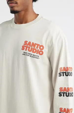 SANTO STUDIO Finish Line Long Sleeve Graphic T-shirt