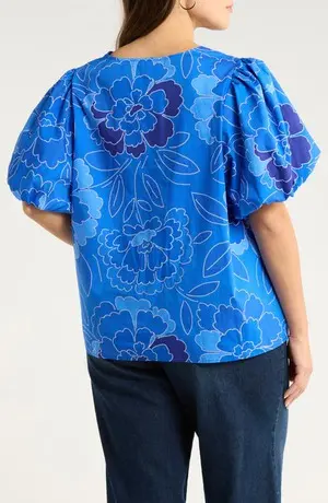 SUGARLIPS Adi Maris Floral Cotton Poplin Top