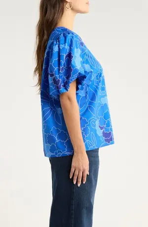 SUGARLIPS Adi Maris Floral Cotton Poplin Top