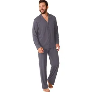 THE CAT'S PAJAMAS Pima Knit Pajama Set - Classic Steel