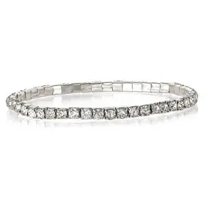 Jessica Simpson Fashion Rhinestone 5-piece Bracelet Set - Silver