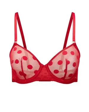 ADORE ME Bertie Unlined Demi Bra - Dark Red