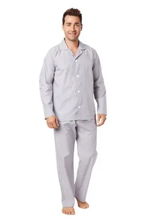 THE CAT'S PAJAMAS Luxe Pima Pajama - West Side Blue
