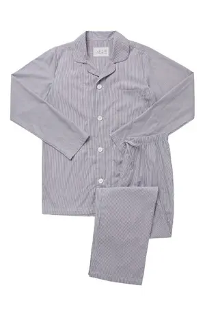 THE CAT'S PAJAMAS Luxe Pima Pajama - West Side Blue