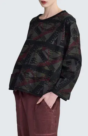 LUUKAA Abstract Panel Pullover