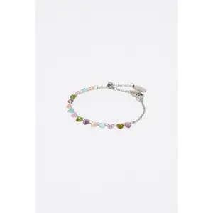 Bimba Y Lola Heart Crystals Bracelet - Lilac