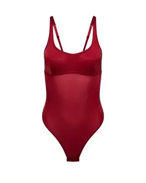 ADORE ME Darby Bodysuit Lingerie - Dark Red