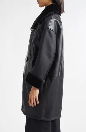 Junya Watanabe Faux Leather And Faux Fur Coat