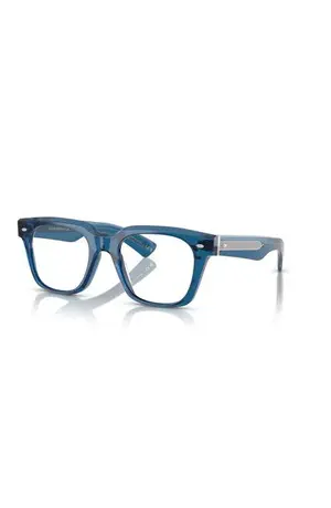 Oliver Spencer Oliver Peoples Acetate Rectangle Eyeglasses Blue