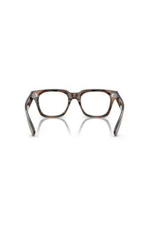 Oliver Spencer Acetate Rectangle Eyeglasses - Brown