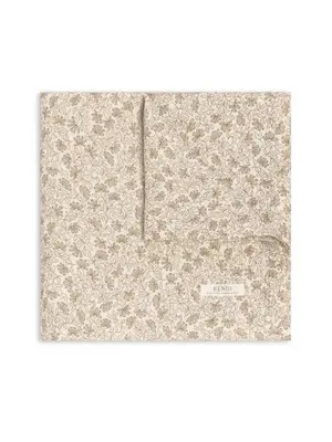 KENDI Organic Muslin Swaddle Blanket - Laverne Floral/taupe