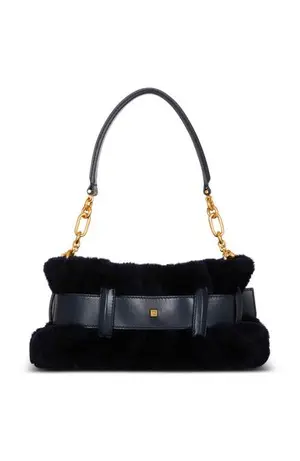 Balmain Mini Anthem Bag In Shearling