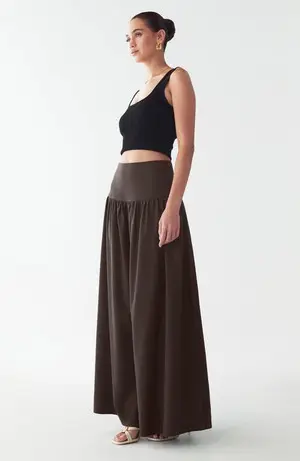 ST MRLO Gracie Maxi Skirt - Dark Brown