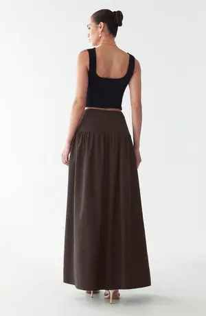 ST MRLO Gracie Maxi Skirt - Dark Brown